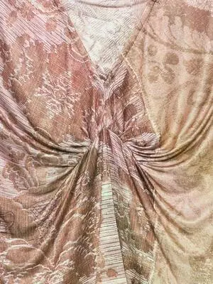 Roberto Cavalli 2000s Floral-print Twisted-front Blouse