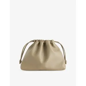 THE FRANKIE SHOP Faux Leather Pouch - Sage
