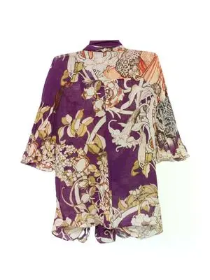 Roberto Cavalli 2000s Floral Print Blouse