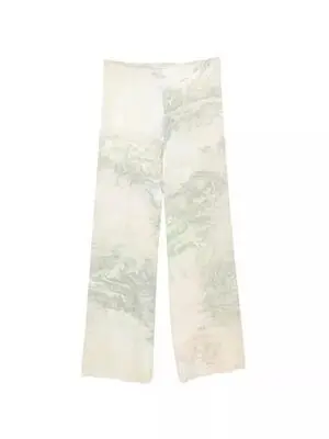 Roberto Cavalli 2000s Abstract Print Trousers - Neutrals