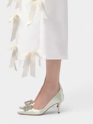 ROGER VIVIER Efflorescence Satin Pumps