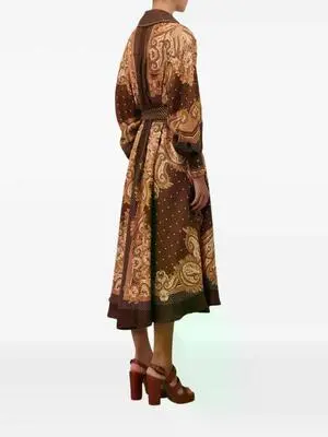 Zimmermann Paisley Print Silk Shirt Dress