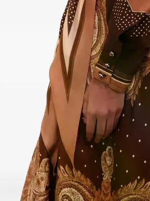 Zimmermann Paisley Print Silk Shirt Dress