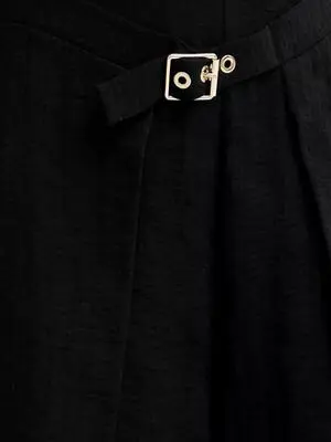 SIMONA CORSELLINI Textured Shorts With Buckle Detail