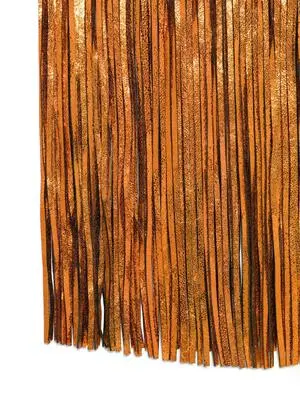 Jeremy Scott Metallic-effect Fringed Mini Skirt