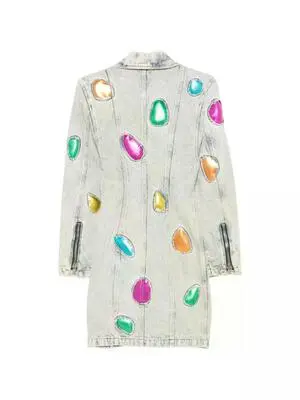 Jeremy Scott Metallic-appliqué Denim Coat