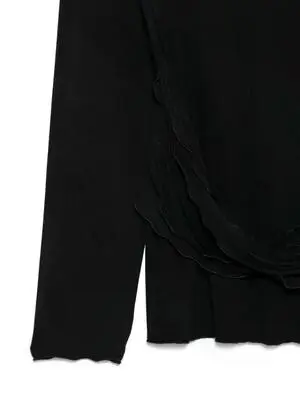 Giorgio Armani Ruffled Long-sleeve Top