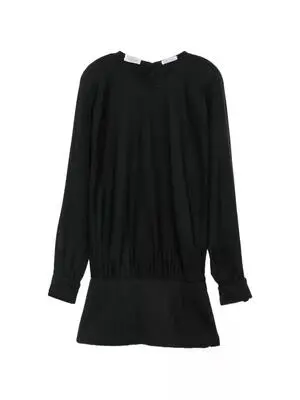Valentino Garavani Pleated Mini Dress - Black