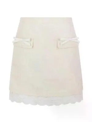 SELF-PORTRAIT Bow-detail A-line Midi Skirt