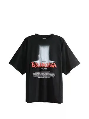 Balenciaga Graphic Print T-shirt - Black