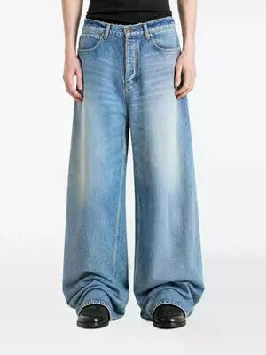 Balenciaga Distressed Wide-leg Jeans
