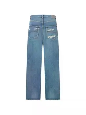 Balenciaga Baggy-fit Distressed Wide-leg Jeans