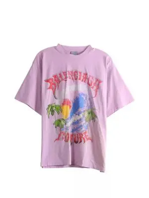 Balenciaga Graphic Print Oversized T-shirt - Pink