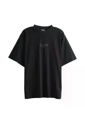 Balenciaga Logo Print T-shirt - Black