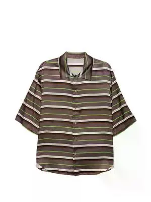 CROQUIS Striped-print Shirt - Brown