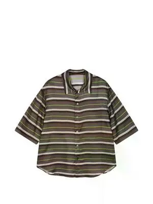 CROQUIS Striped-print Shirt - Brown