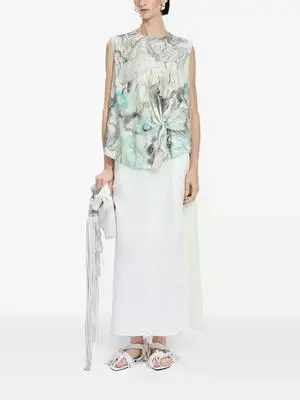JNBY Twist-pleated Sleeveless Top - Green
