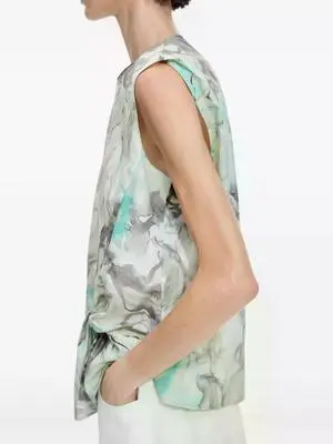 JNBY Twist-pleated Sleeveless Top - Green