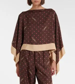 Valentino Garavani Printed Silk Twill Top