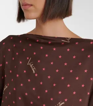 Valentino Garavani Printed Silk Twill Top