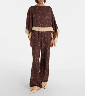 Valentino Garavani Printed Silk Twill Top