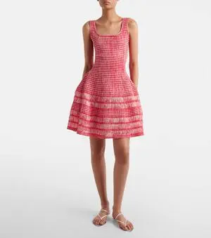 Alaïa Woven Viscose Blend Mini Dress