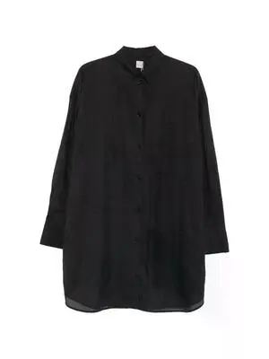 TOTEME Monogram Patterned Oversized Shirt - Black