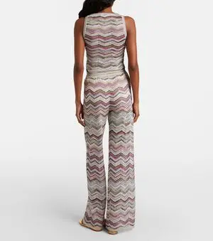Missoni Zigzag Lame Wide-leg Pants