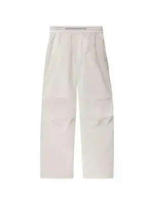 Alexander Wang Logo Waistband Wide-leg Trousers - White