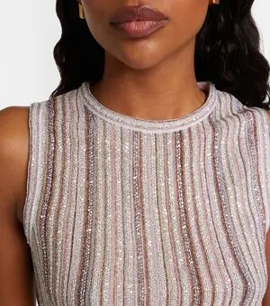 Missoni Sequined Striped Lame Top