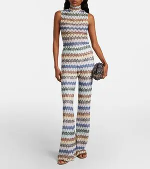 Missoni Knitted Lame Flared Pants