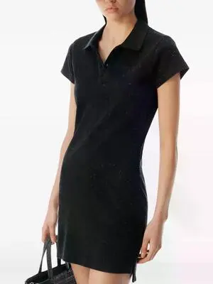 Alexander Wang Crystal-embellished Polo Mini Dress