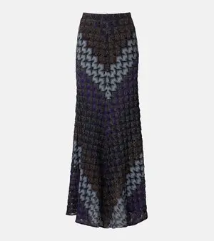 Missoni Knitted Lame Maxi Skirt