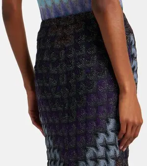 Missoni Knitted Lame Maxi Skirt