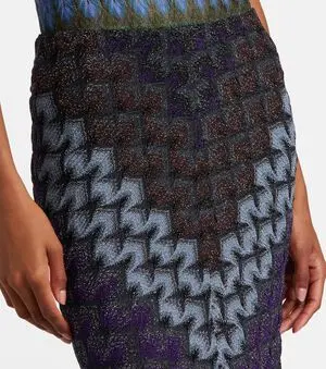 Missoni Knitted Lame Maxi Skirt