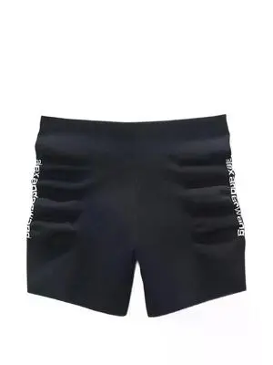 Alexander Wang Ruched Logo-print Shorts