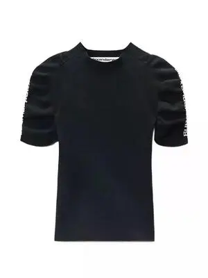 Alexander Wang Ruched Logo-tape T-shirt