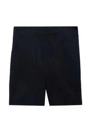 Alexander Wang Logo-stripe Ribbed Mini Shorts
