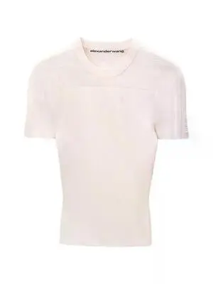 Alexander Wang Logo Debossed Ribbed Knit T-shirt
