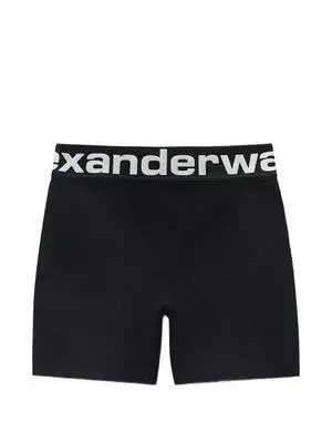 Alexander Wang Logo-waistband Ribbed Mini Shorts