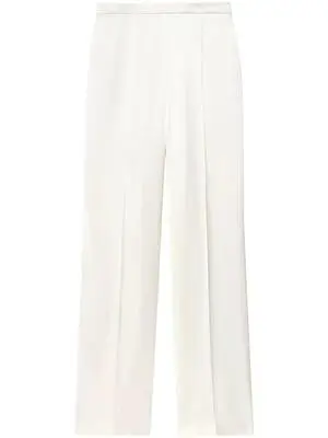 Another Tomorrow Pintuck Straight-leg Viscose Trousers - Neutrals