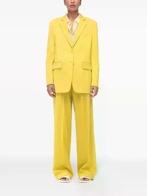 Another Tomorrow Single-breasted Merino Wool Blend Blazer