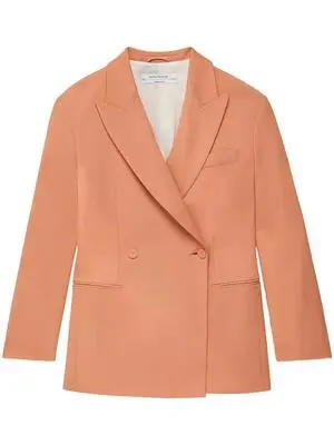 Another Tomorrow Double-breasted Peak-lapel Blazer - Orange