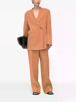 Another Tomorrow Double-breasted Peak-lapel Blazer