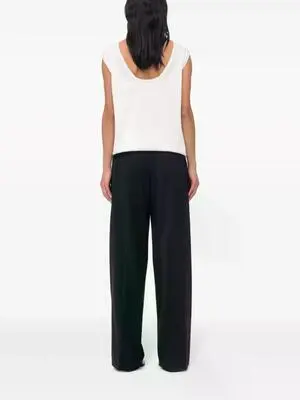 Another Tomorrow Relaxed Wide Leg Wool Pants