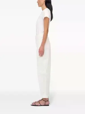 Another Tomorrow Tapered Organic Cotton Trousers