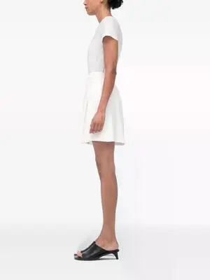 Another Tomorrow High-waisted Pleated Shorts