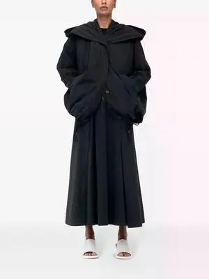 Another Tomorrow Water-repellent Hooded Cocoon Jacket