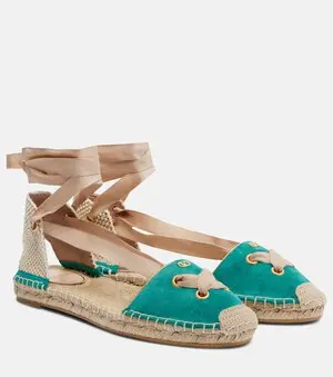 Valentino Garavani Suede Espadrilles With Lace-up Detailing