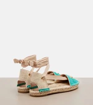 Valentino Garavani Suede Espadrilles With Lace-up Detailing